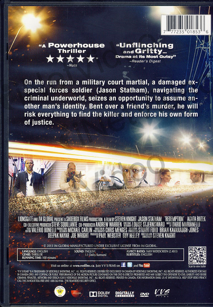 Redemption (Jason Statham) on DVD Movie