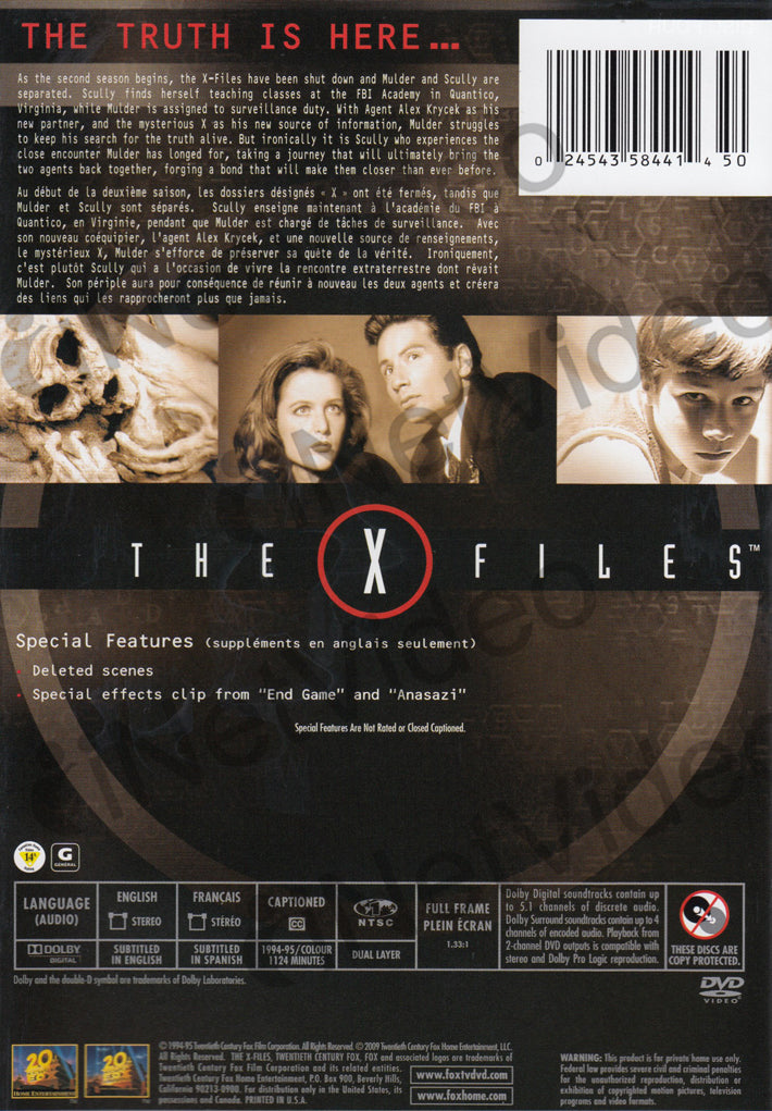 X-Files: Season 2 (Bilingual) on DVD Movie