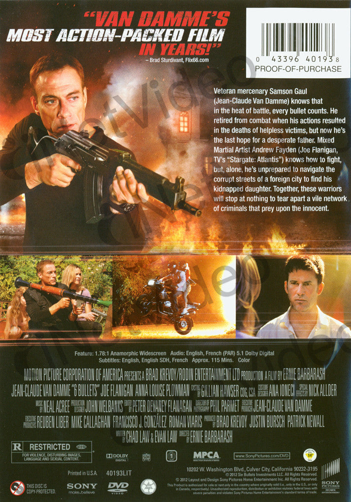 6 Bullets on DVD Movie