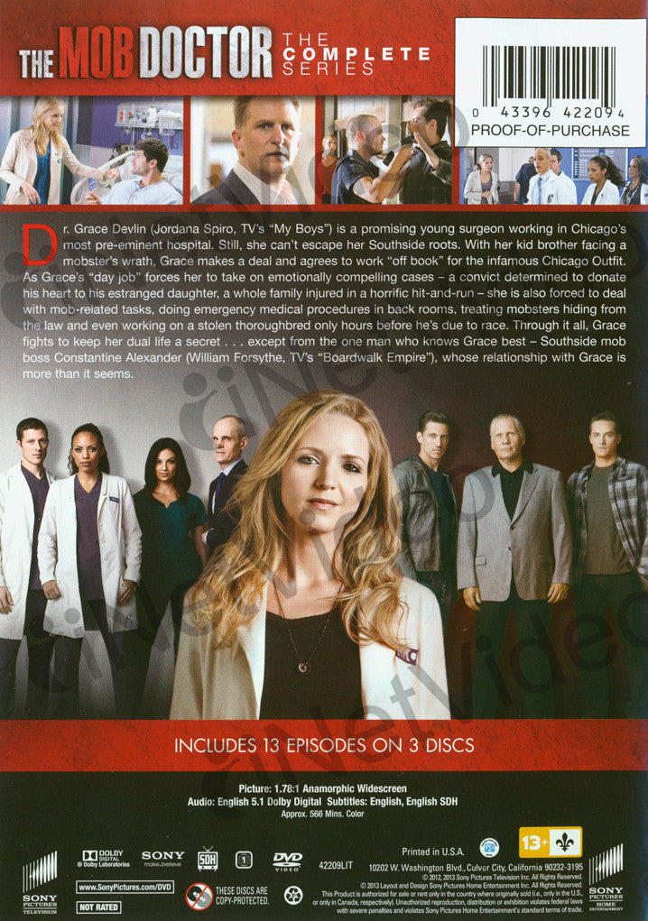 The Mob Doctor - The Complete Series on DVD Movie