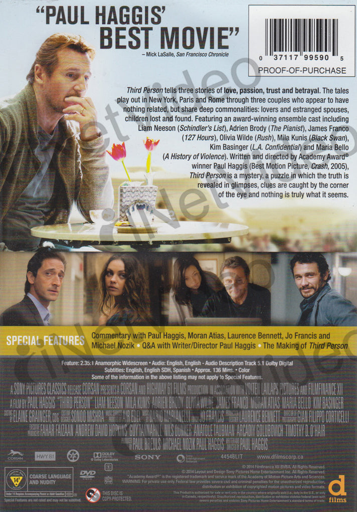Third Person Dvd Cover