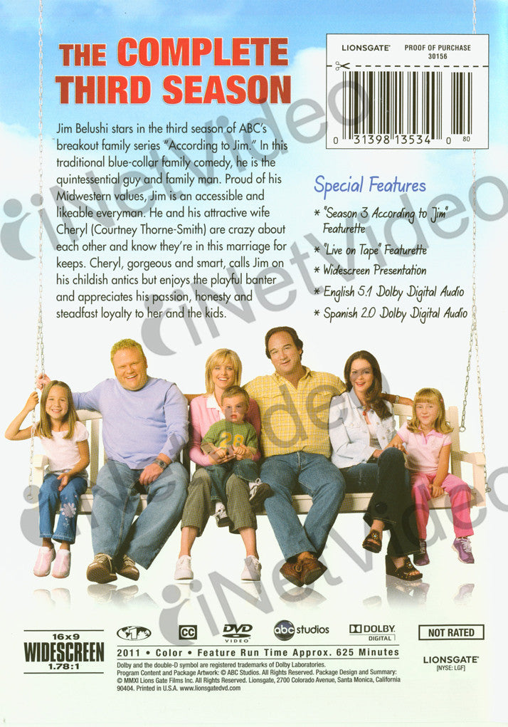 According To Jim - The Complete Third (3rd) Season (Boxset) on DVD Movie