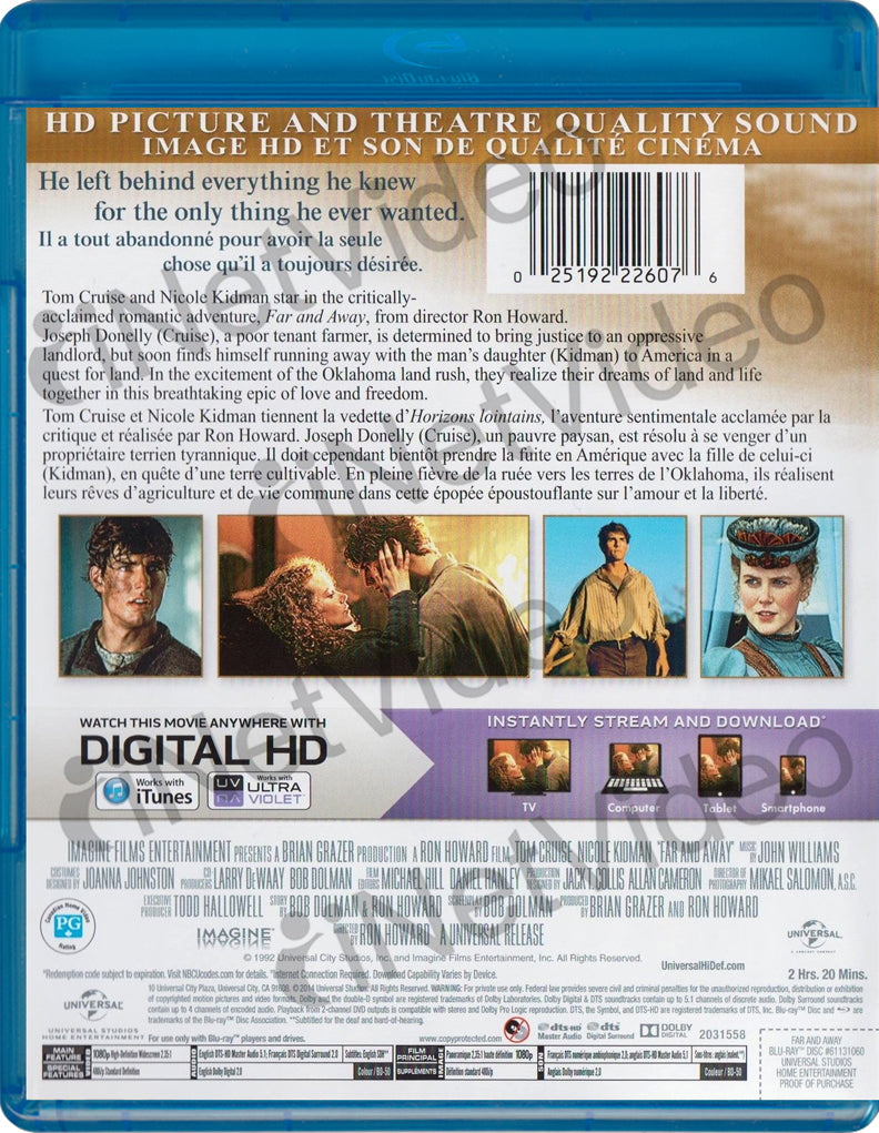 Far And Away (Blu-ray + Digital HD + UltraViolet) (Bilingual) (Blu-ray ...
