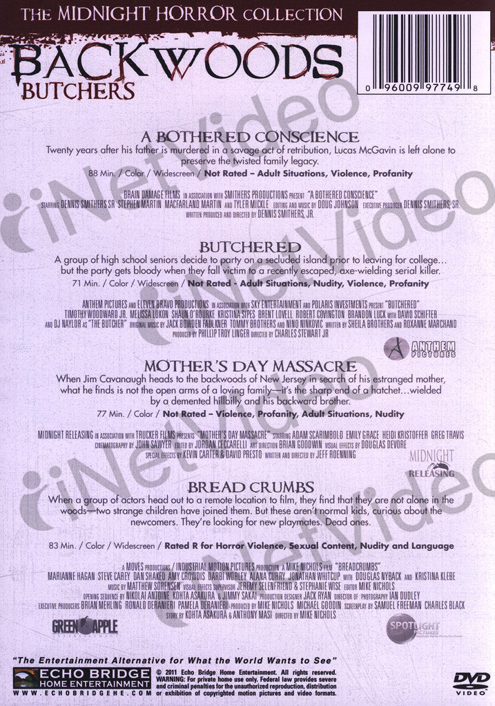 Backwoods Butchers (Bothered Conscience / Butchered / Mother's day ...