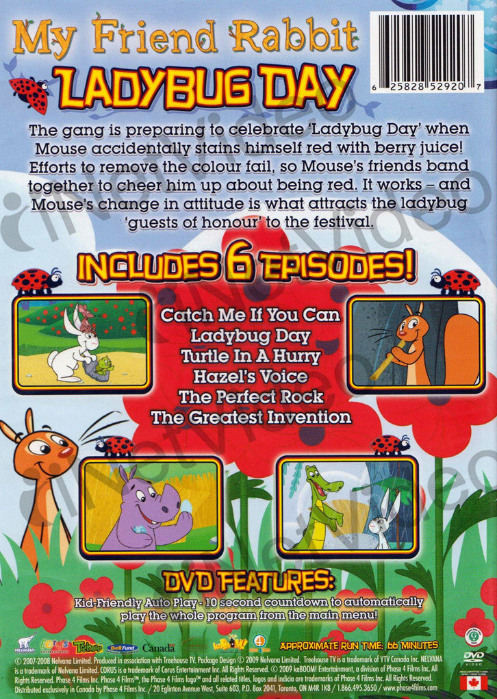 My Friend Rabbit - Ladybug Day (CA Version) on DVD Movie