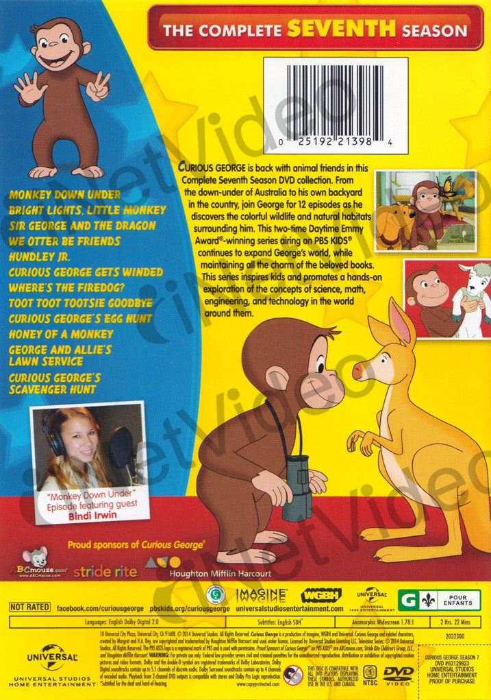 Curious George - The Complete Seventh (7) Season on DVD Movie