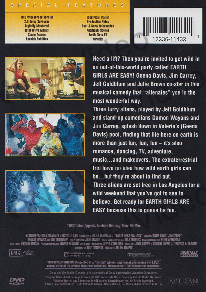 Earth Girls Are Easy (Special Edition) on DVD Movie