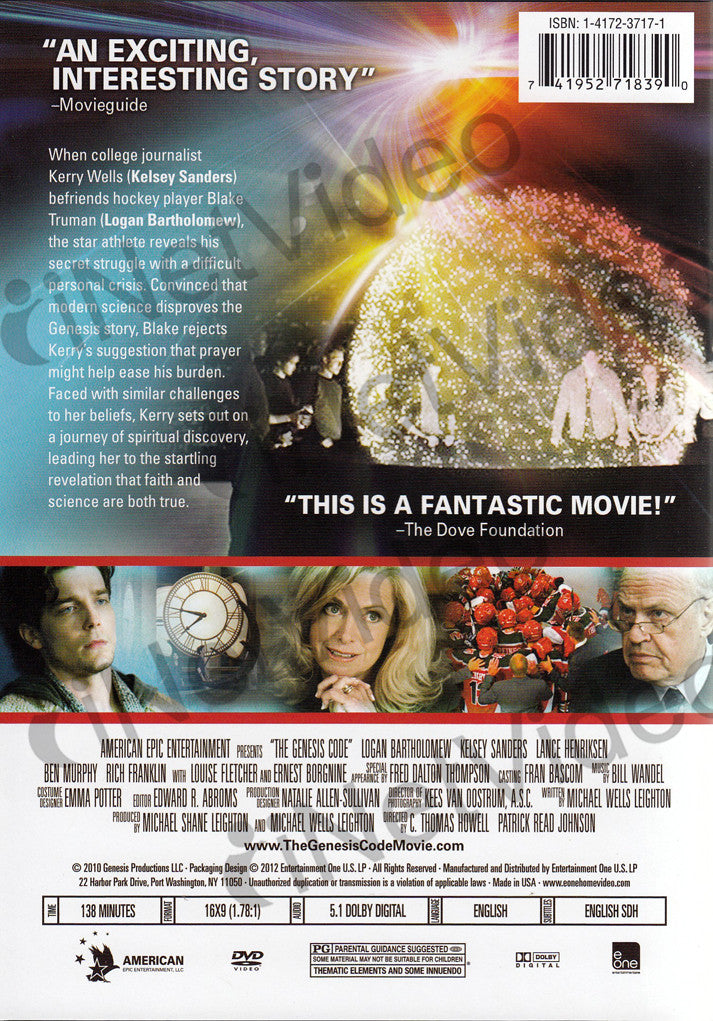 The Genesis Code on DVD Movie