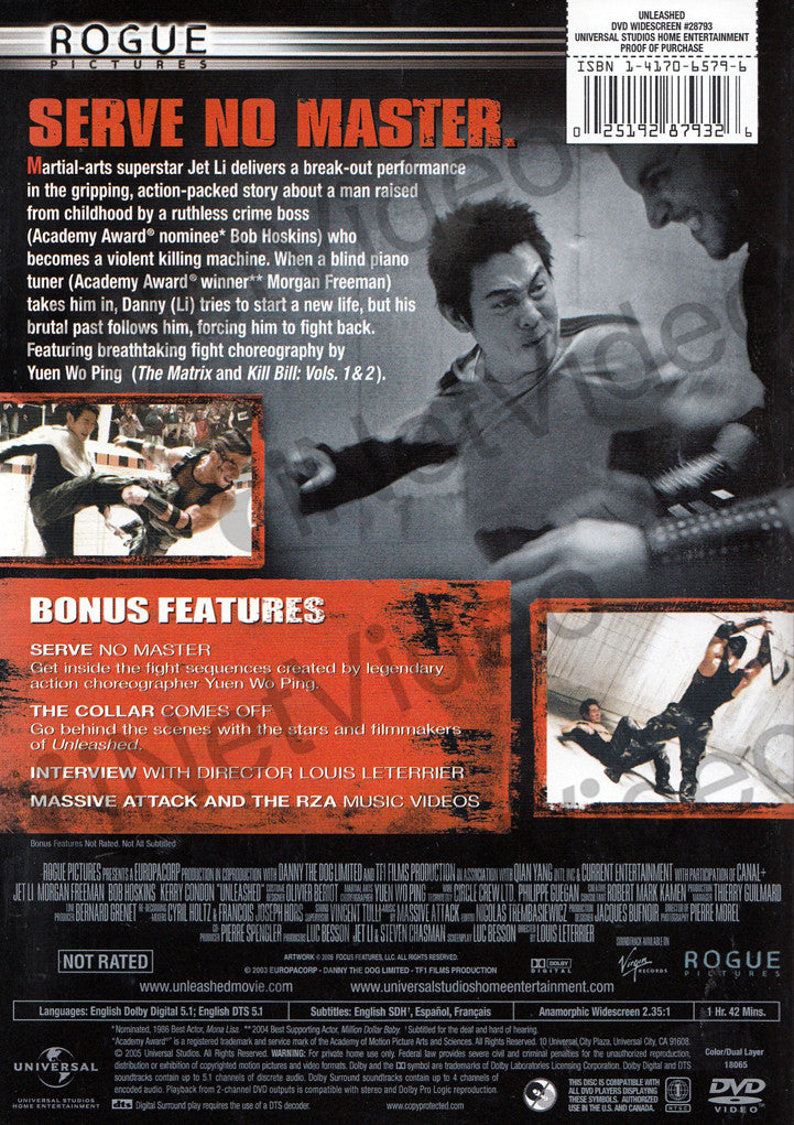 Unleashed (Jet Li) (Unrated Widescreen Edition) on DVD Movie