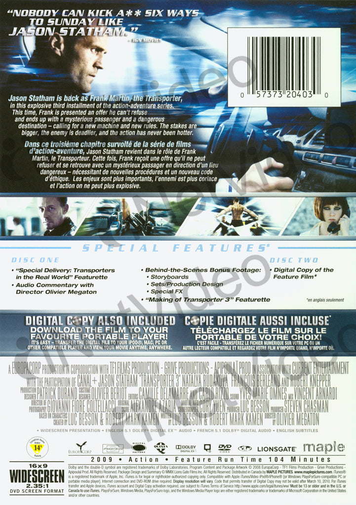 The Transporter 3 Dvd