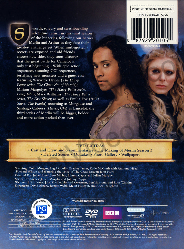 The Adventures of Merlin - The Complete Season 3 (Boxset) on DVD Movie