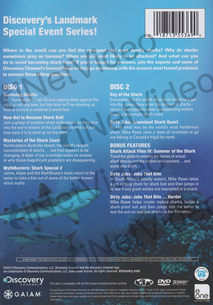 Shark Week - The Great Bites Collection on DVD Movie