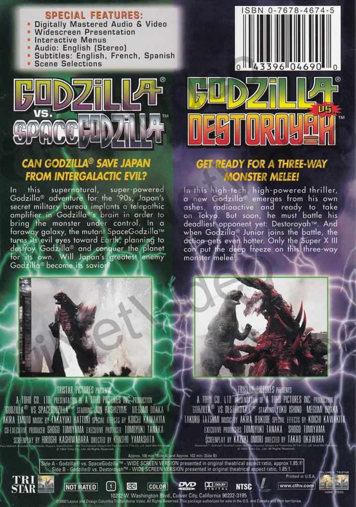 Godzilla Vs Spacegodzilla Dvd