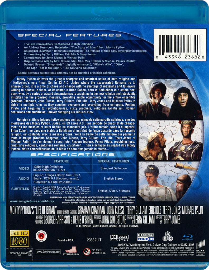 Monty Python s Life Of Brian - The Immaculate Edition (Blu-ray ...