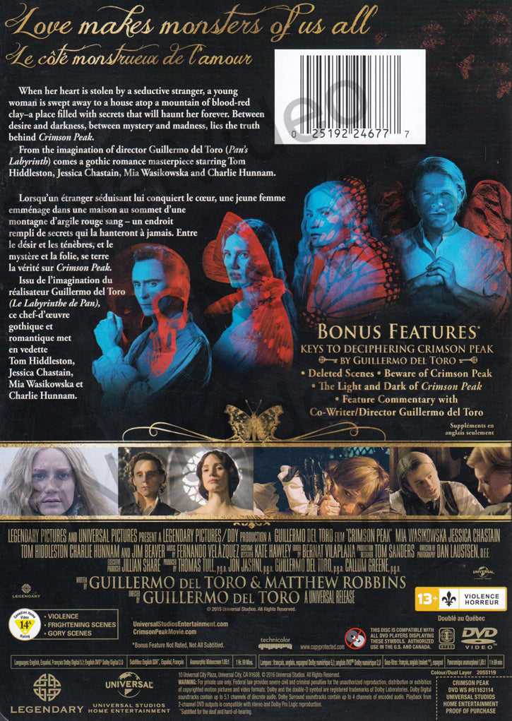 Crimson Peak (Bilingual) on DVD Movie
