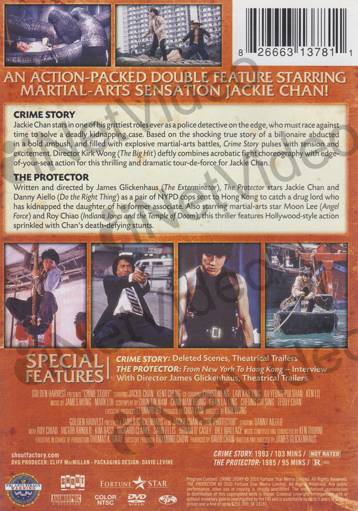 Jackie Chan Double Feature (Crime Story / The Protector) on DVD Movie