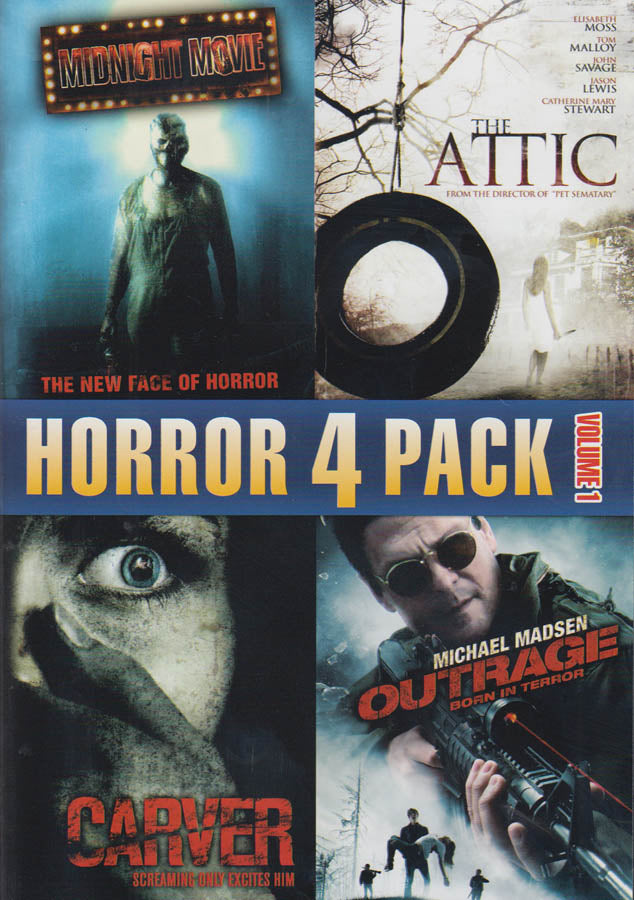 Horror 4 Pack - Vol. 1 (Midnight Movie / The Attic / Carver / Outrage ...