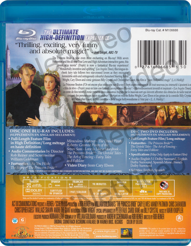 The Princess Bride (Blu-ray) (Bilingual) on BLU-RAY Movie