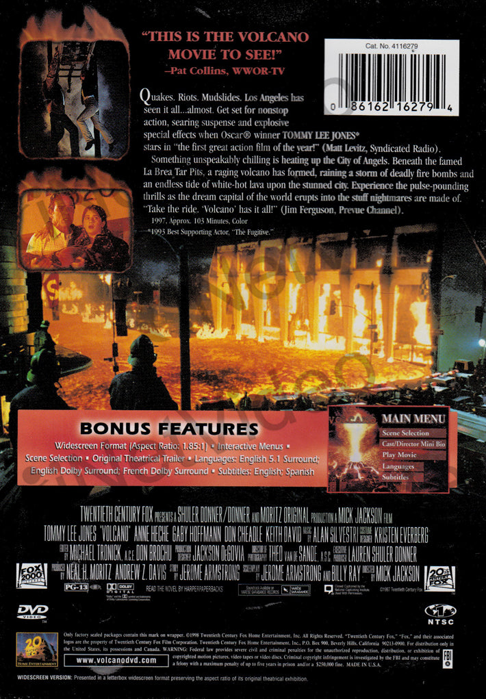 Volcano on DVD Movie
