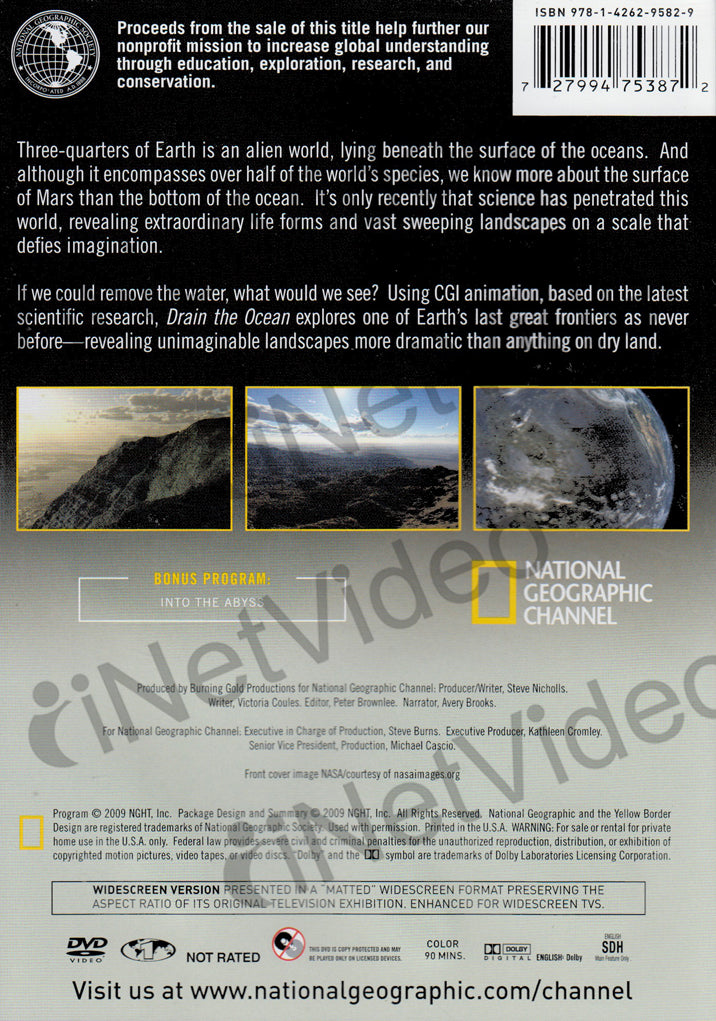 Drain the Ocean (National Geographic) on DVD Movie