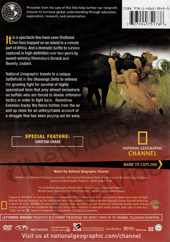 Relentless Enemies (National Geographic) on DVD Movie