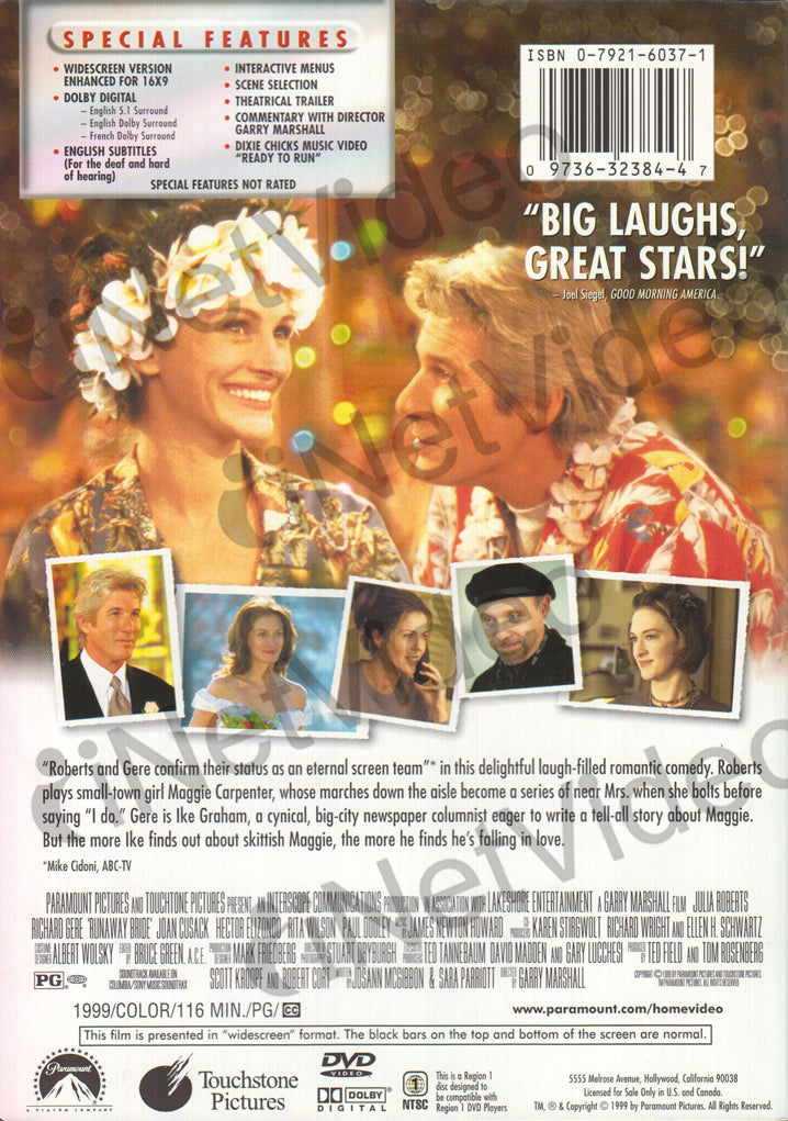 Runaway Bride on DVD Movie