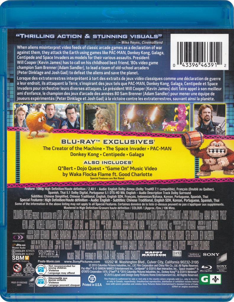 Pixels (Blu-ray + Digital HD) (Blu-ray) (Bilingual) on BLU-RAY Movie