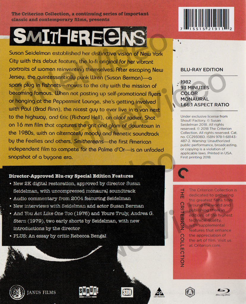 Smithereens (The Criterion Collection) (Blu-ray) on BLU-RAY Movie