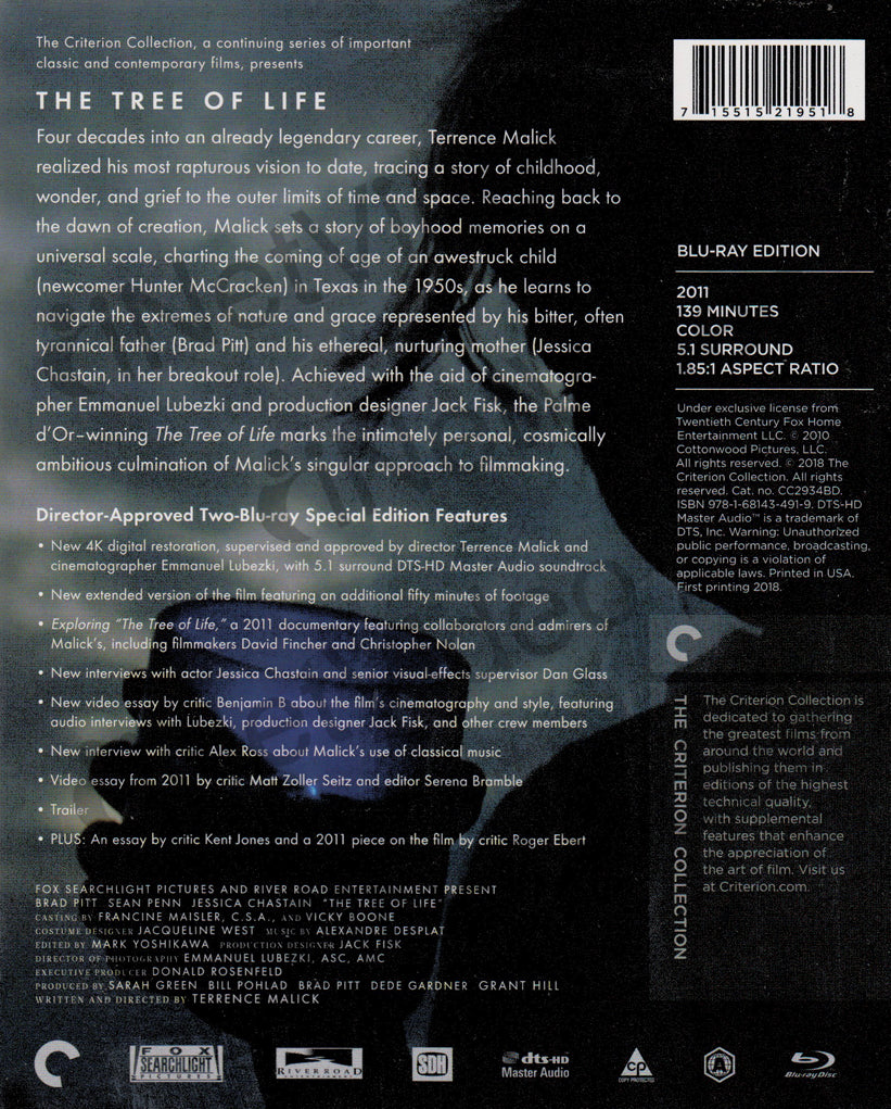The Tree of Life (The Criterion Collection) (Blu-ray) on BLU-RAY Movie