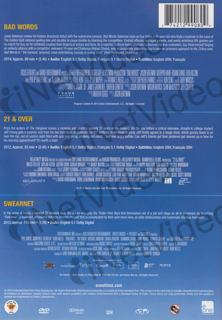 Bad Words Dvd Cover