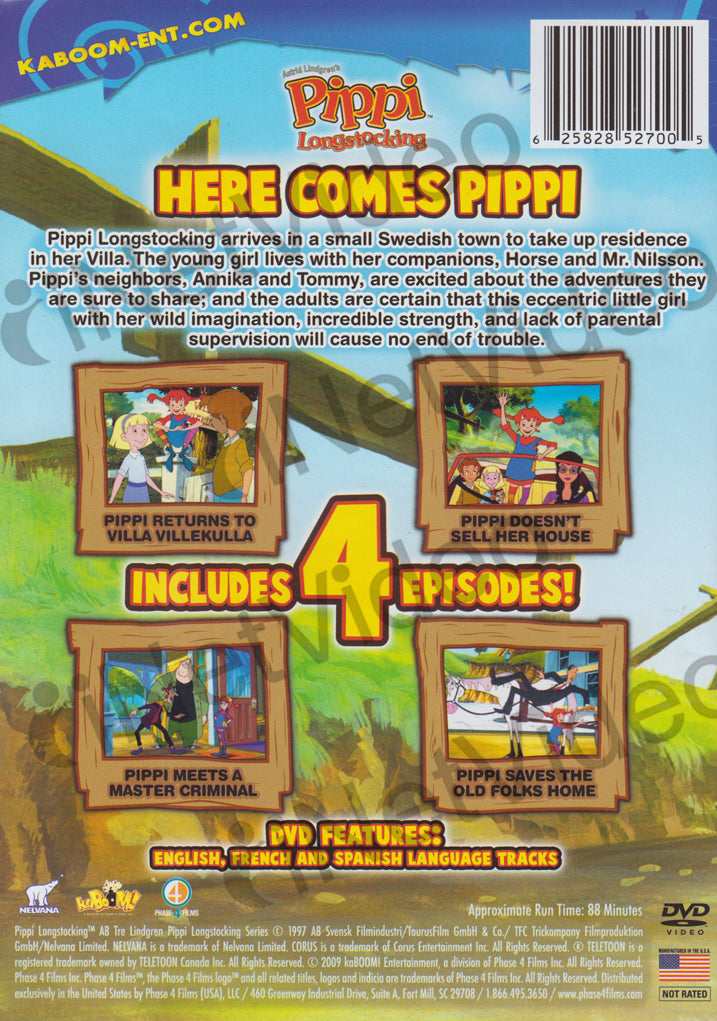 Pippi Longstocking: Here Comes Pippi on DVD Movie