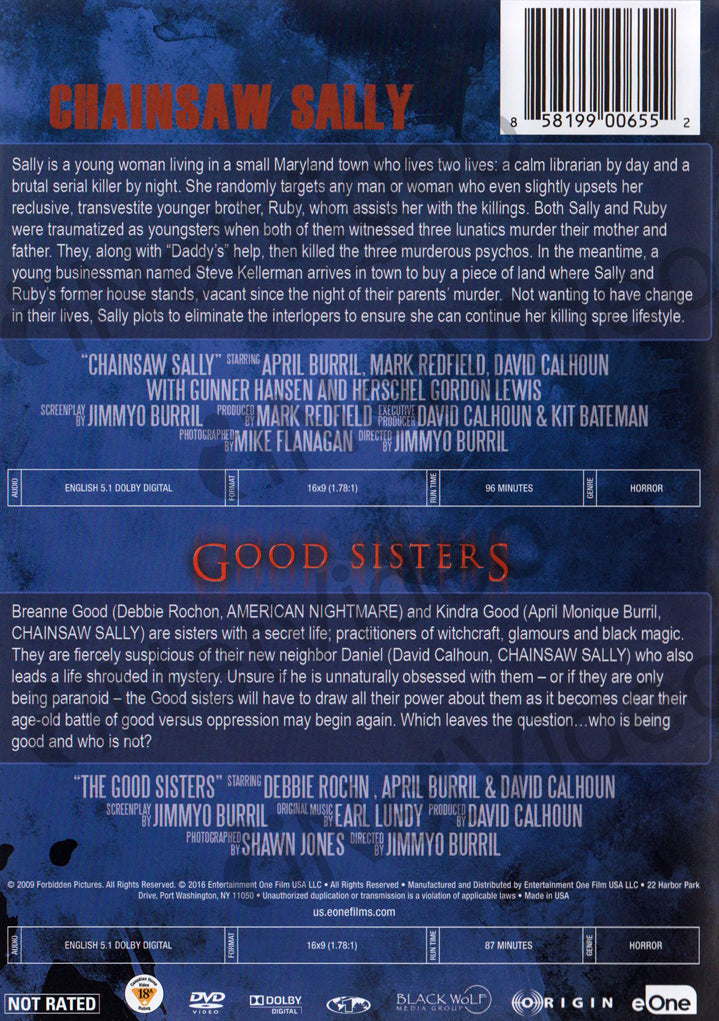 Chainsaw Sally / The Good Sisters (Double Feature) on DVD Movie
