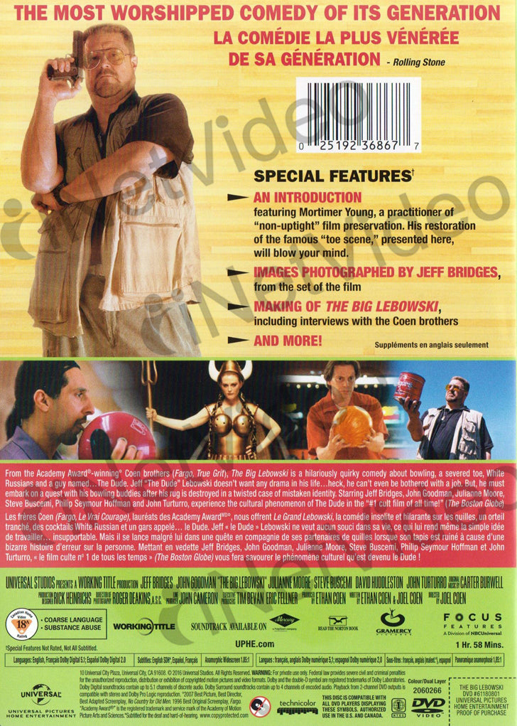 The Big Lebowski Dvd Cover