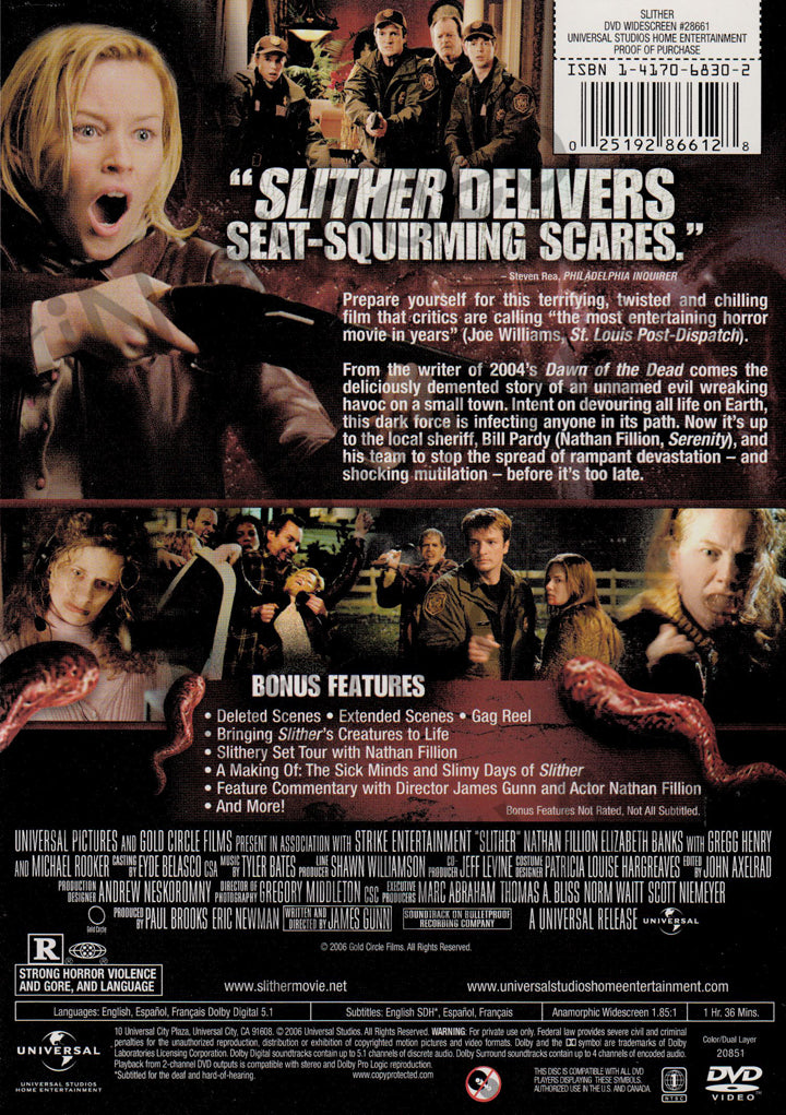 Slither (Widescreen Edition) on DVD Movie