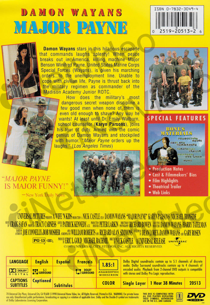 Major Payne (Widescreen) on DVD Movie