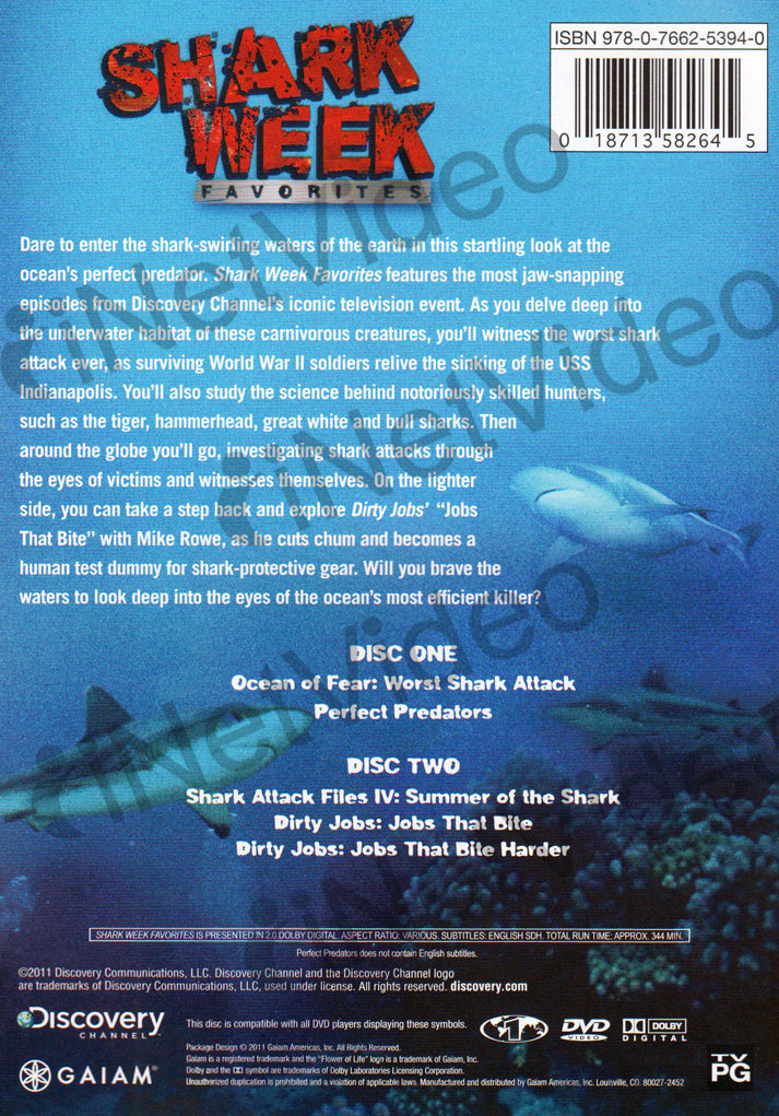 Shark Week : Favorites on DVD Movie