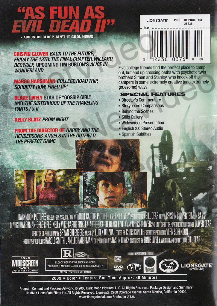 Simon Says on DVD Movie