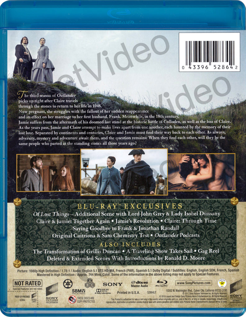 Outlander - Season 3 (Blu-ray) on BLU-RAY Movie