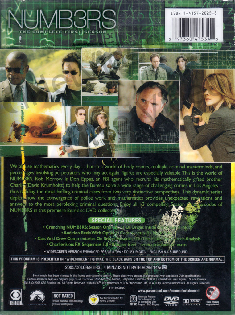 Numb3rs (The Complete First Season) (Boxset) on DVD Movie