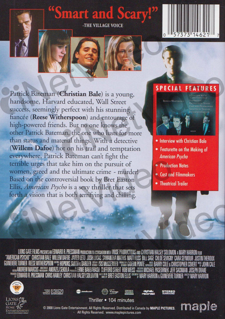 American Psycho on DVD Movie