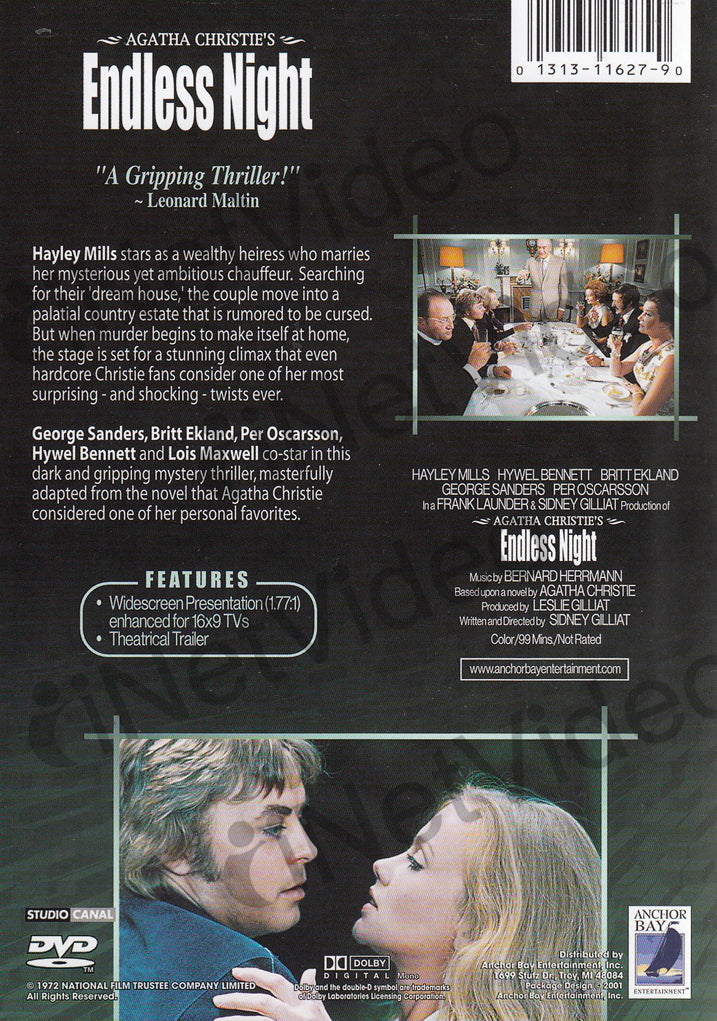 Endless Night (Anchor Bay) on DVD Movie