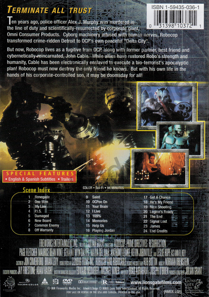 Robocop Prime Directives Cable