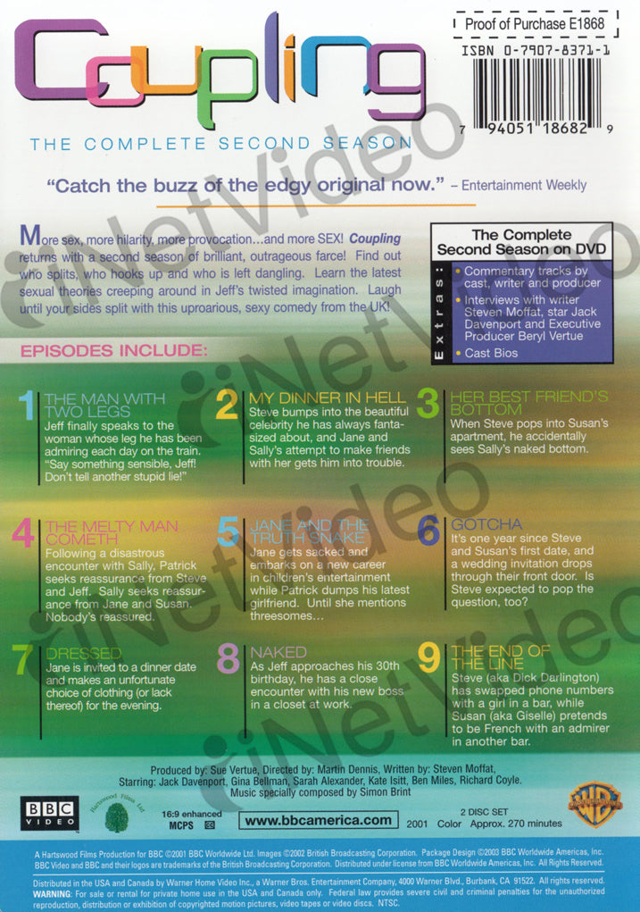 Coupling - The Complete Season 2 on DVD Movie