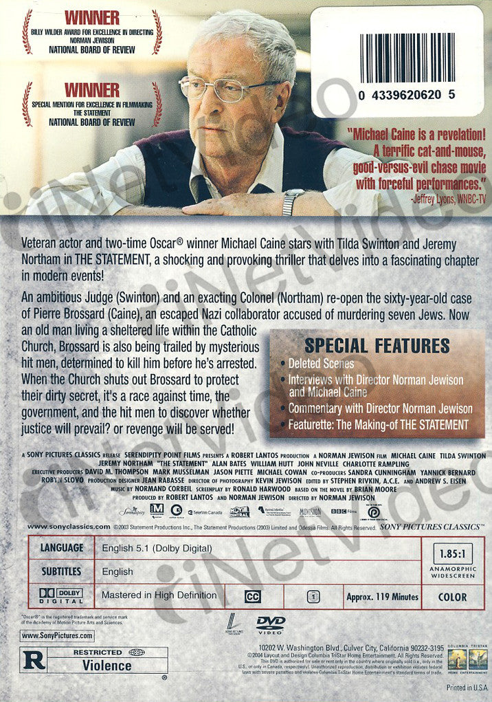 The Statement on DVD Movie