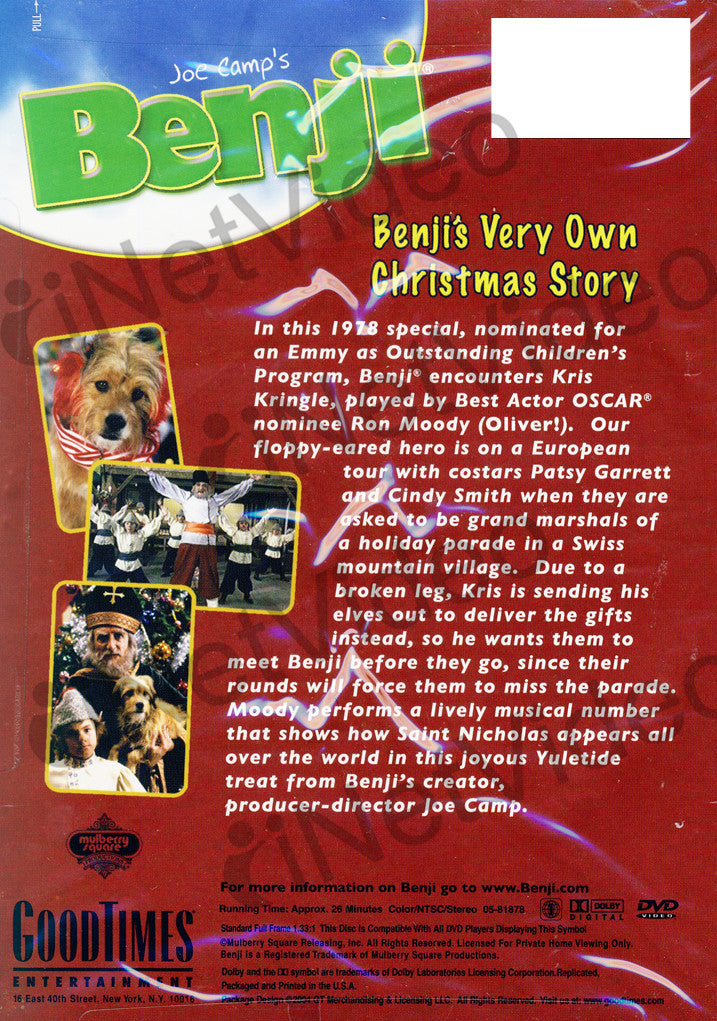 Benji - Benji's Very Own Christmas Story on DVD Movie