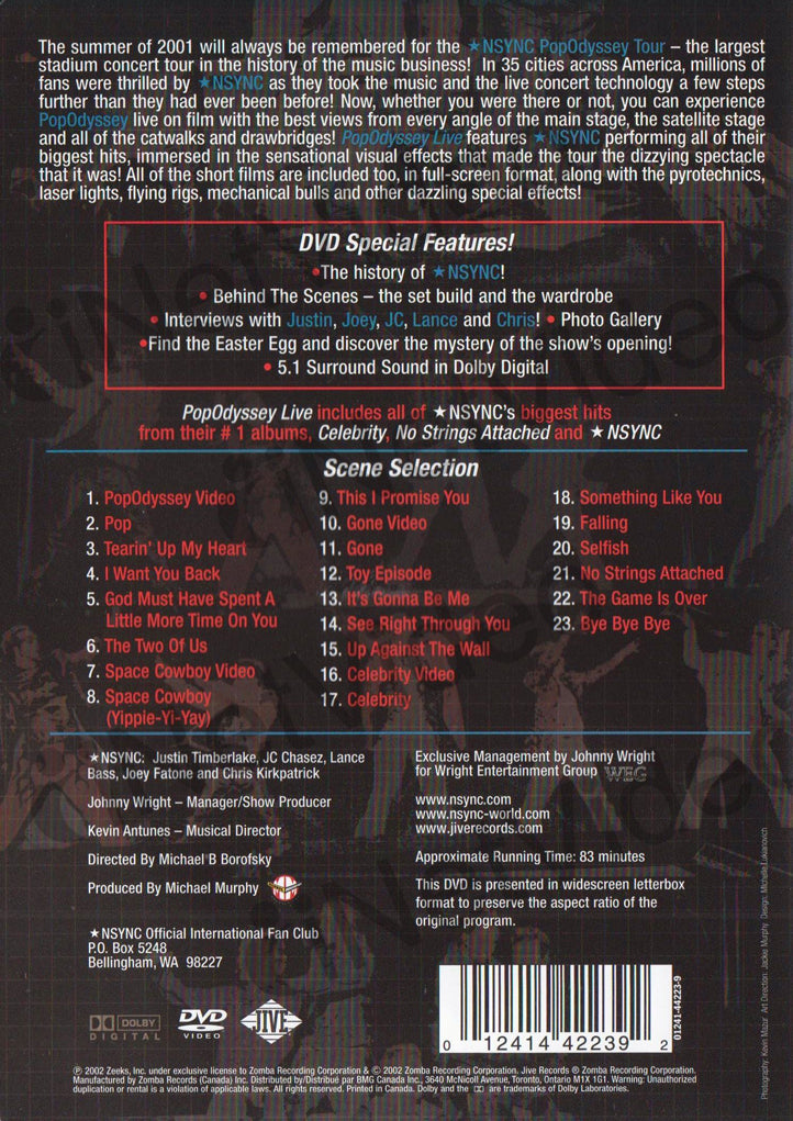 NSync - PopOdyssey Live on DVD Movie