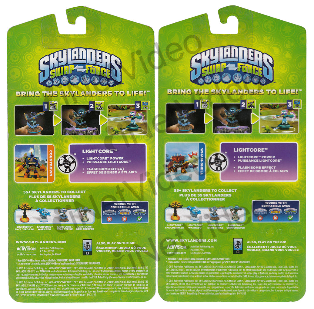 Skylanders Swap Force - Lightcore Countdown / Lightcore Wham-Shell (2 ...